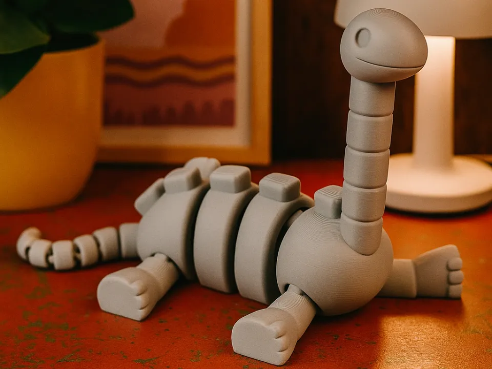 Articulated Diplodocus Dinosaur - Flexible Toy - Free 3D Print Model ...