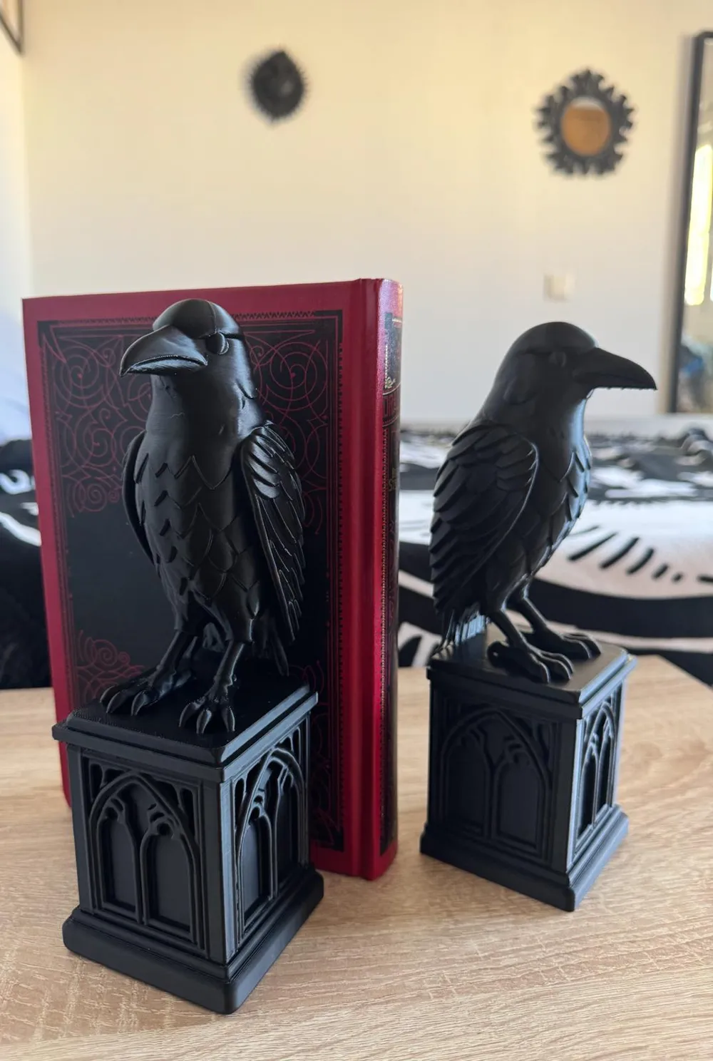 Gothic Raven Bookends Crow Book End Gothic Home by Akshan_Designs ...