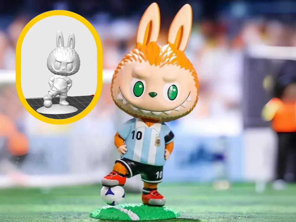 Labubu Argentina Football by Chocobo MakerWorld: Download Free 3D Models