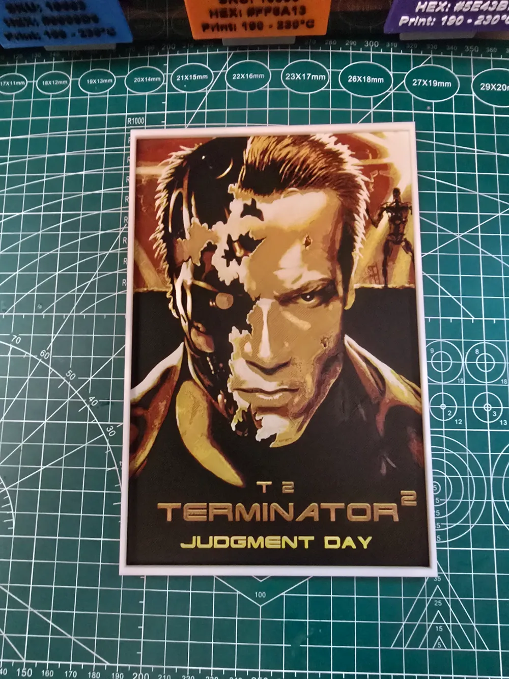 Terminator 2: Judgment Day Poster - Hueforge Art by Lumpy3D - MakerWorld