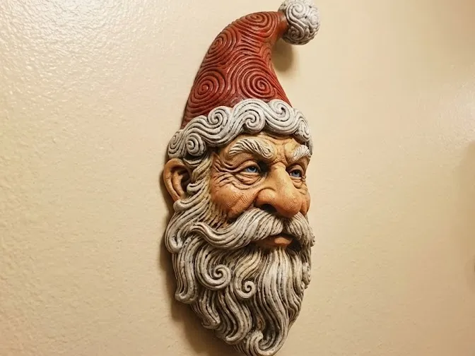 Topographic Santa:Layer-Swap Wall Art Support-Free - Free 3D Print ...