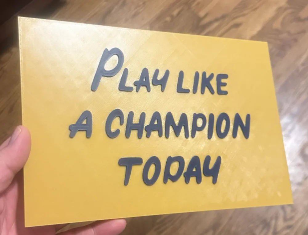 Play Like a Champion Today Notre Dame Sign by Dasco Designs MakerWorld ...