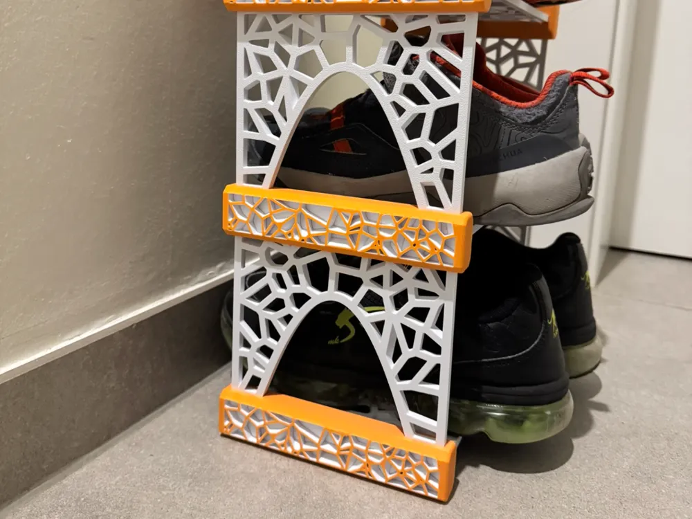 Stackable Voronoi Shoe Rack by Mr. Maker 3D - MakerWorld