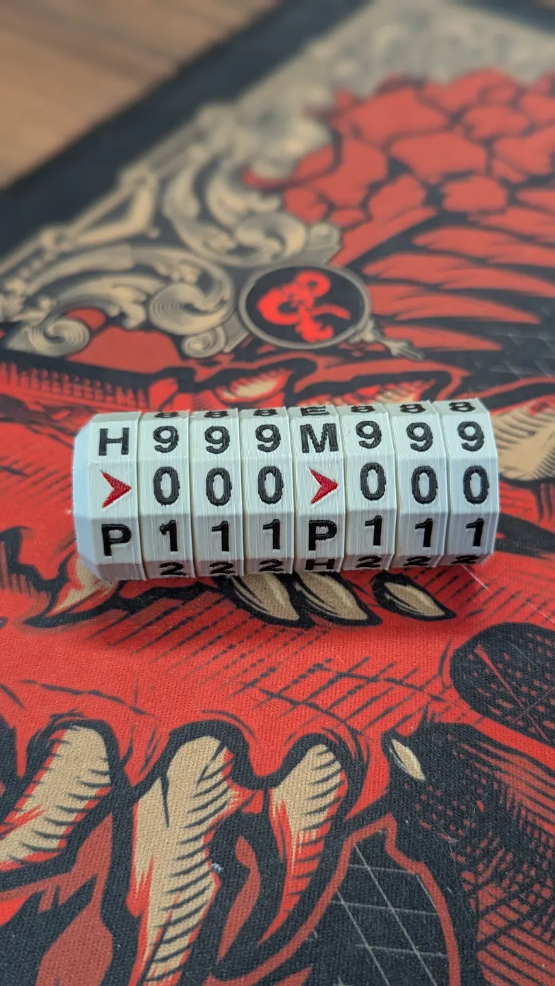 D&D Magnetic Fidget Health Tracker by Davyd - MakerWorld