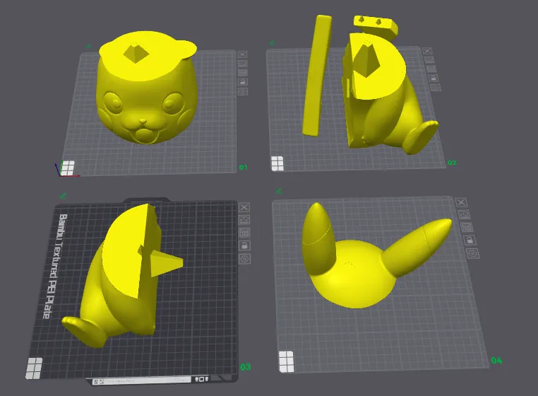 Big Pikachu (35cm tall) multi part print by userfromhell666 - MakerWorld