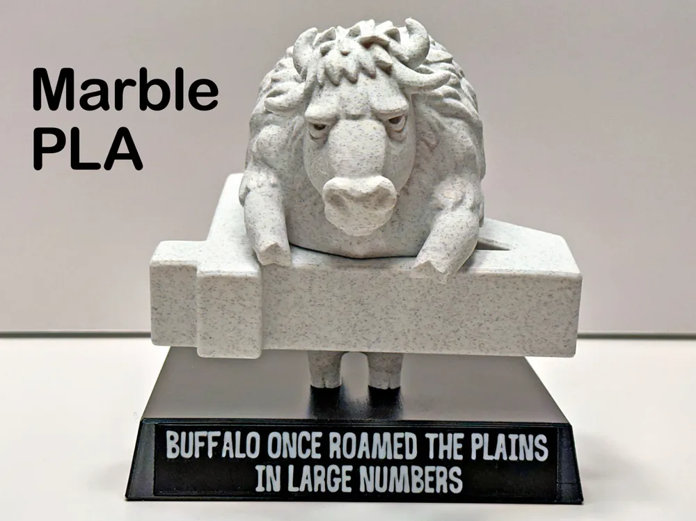 Buffalo Once Roamed... Dad Joke Cartoon Statue - Free 3D Print Model ...
