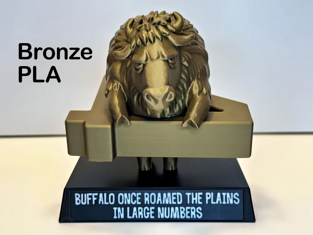 Buffalo Once Roamed... Dad Joke Cartoon Statue - Free 3D Print Model ...
