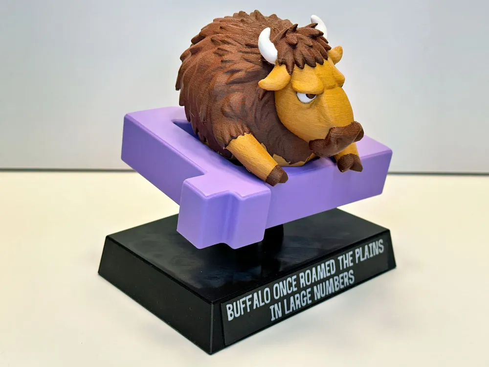 Buffalo Once Roamed... Dad Joke Cartoon Statue - Free 3D Print Model ...