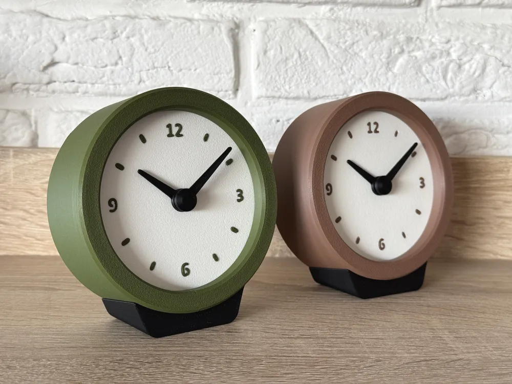Desk clock / shelf clock - Free 3D Print Model - MakerWorld