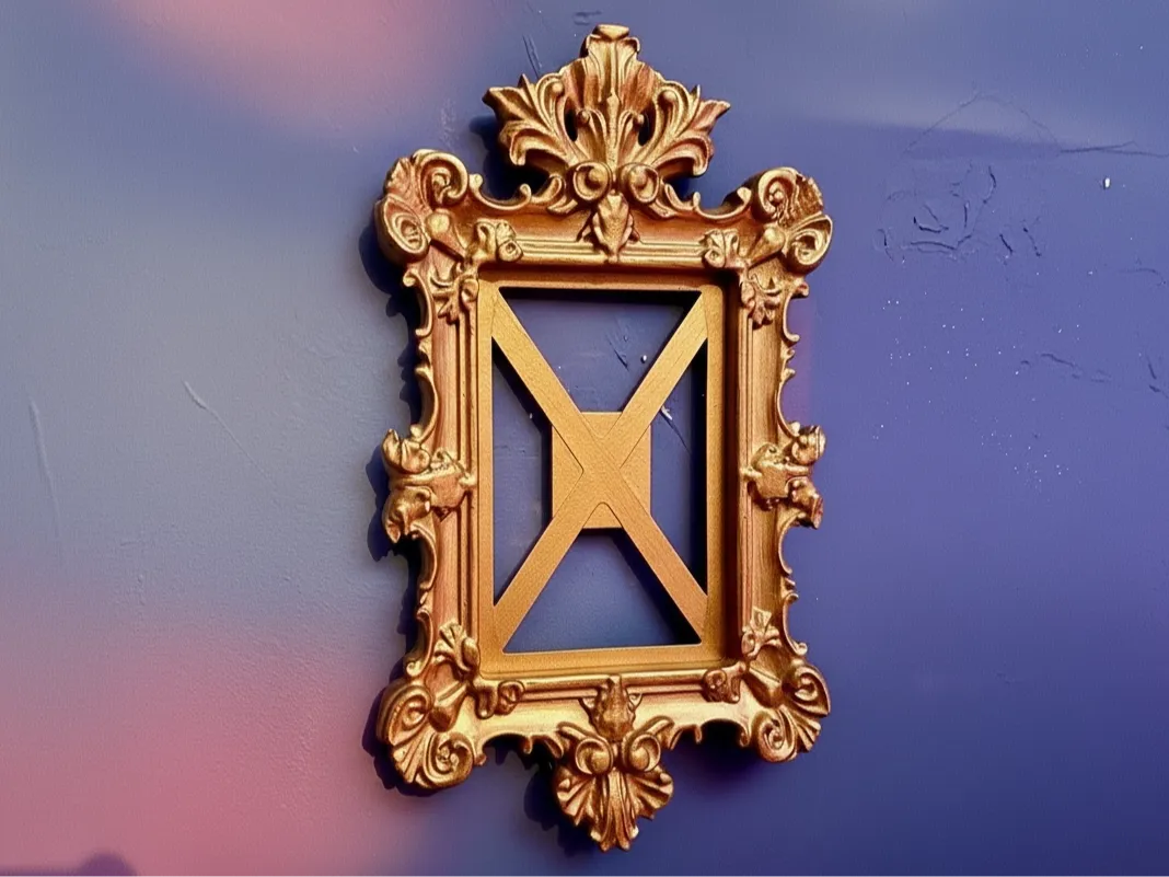 Baroque picture frame A sizes 90x130 / 100x150 mm - Free 3D Print Model ...