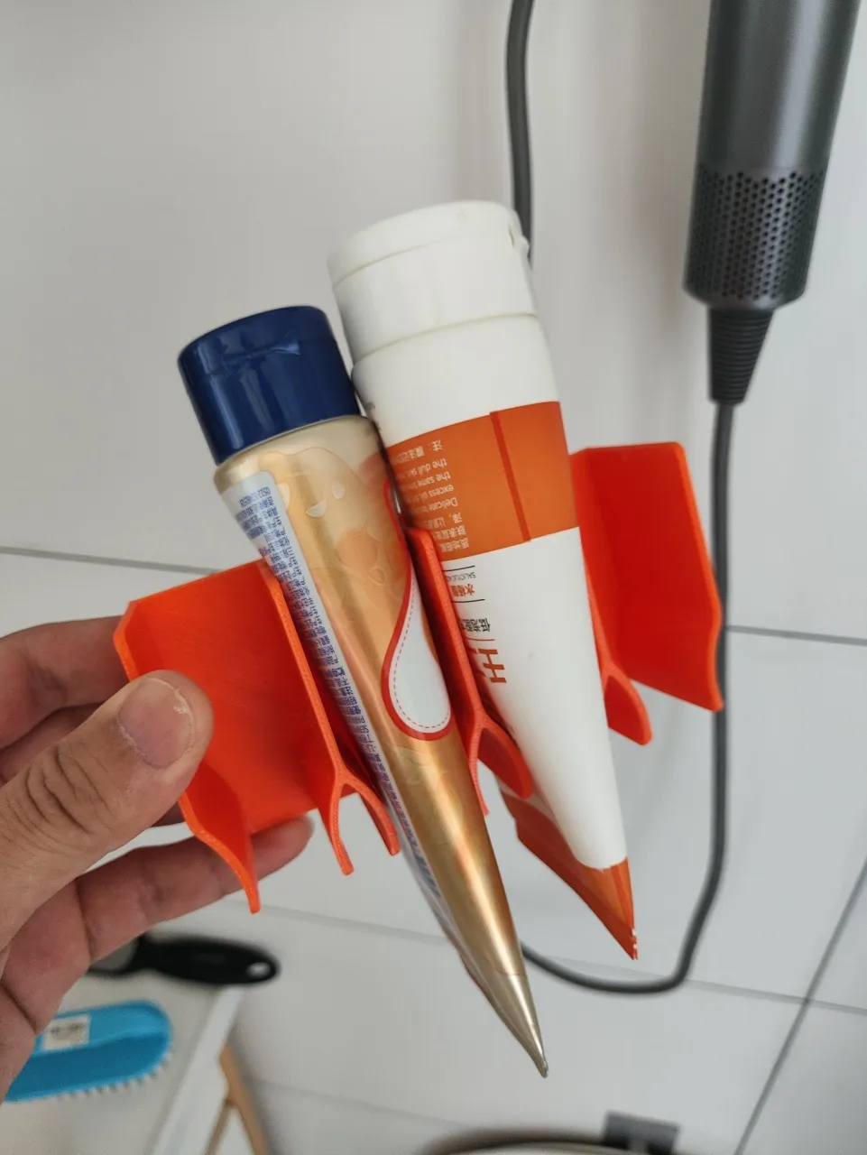Toothpaste and Face Wash Wall-Mounted Storage Rack - Free 3D Print ...