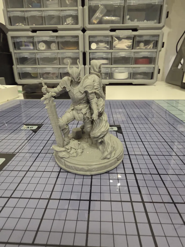 Sung Jin-Woo & Igris on Shadow Throne - Free 3D Print Model - MakerWorld