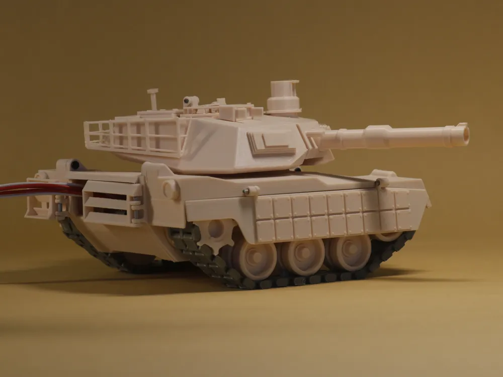M1A2_ABRAMS_MINITANK (ELECTRIC VERSION) - Free 3D Print Model - MakerWorld
