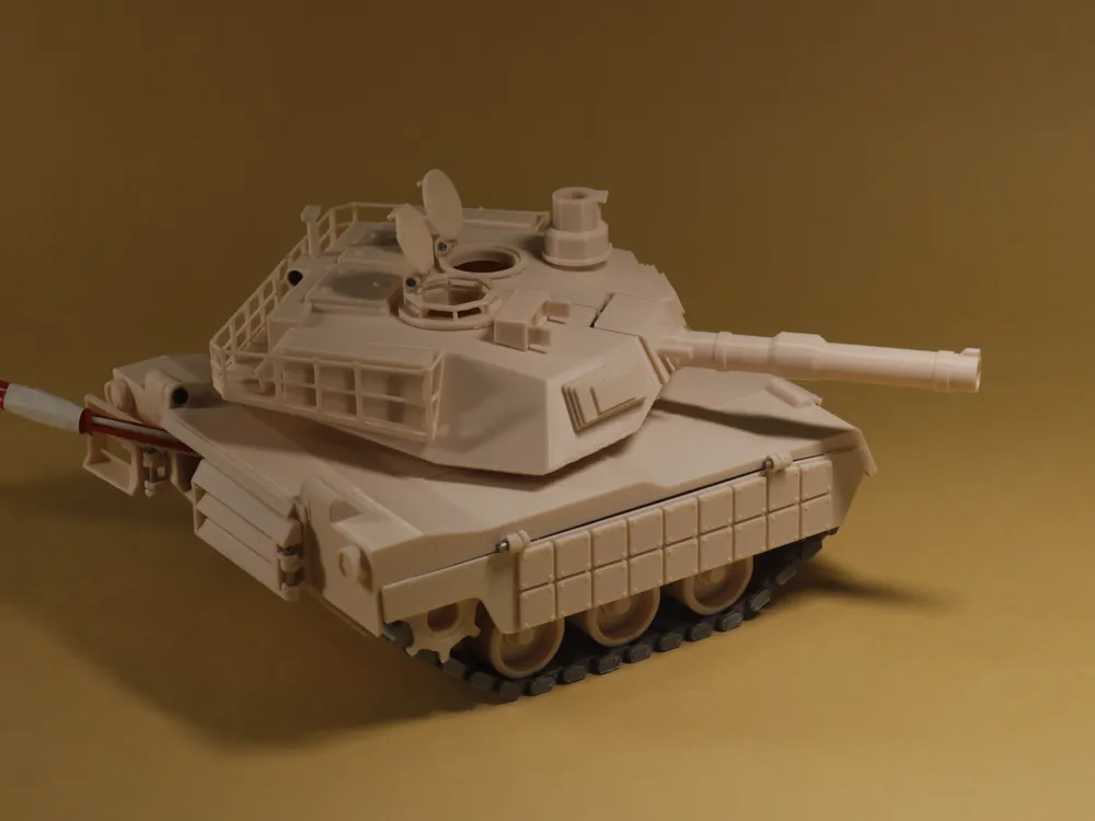 M1A2_ABRAMS_MINITANK (ELECTRIC VERSION) - Free 3D Print Model - MakerWorld