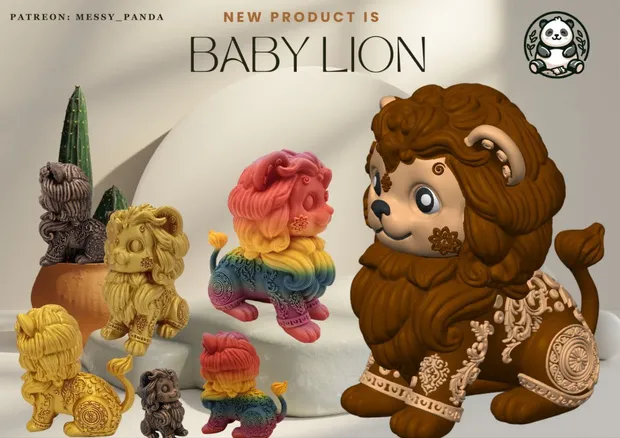 Ornamental Lion by Messy_Panda MakerWorld: Download Free 3D Models