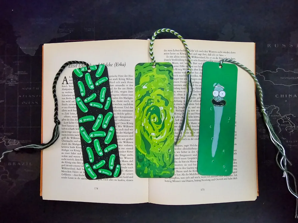 Rick and Morty Bookmark Collection - HueForge by Think3D - MakerWorld