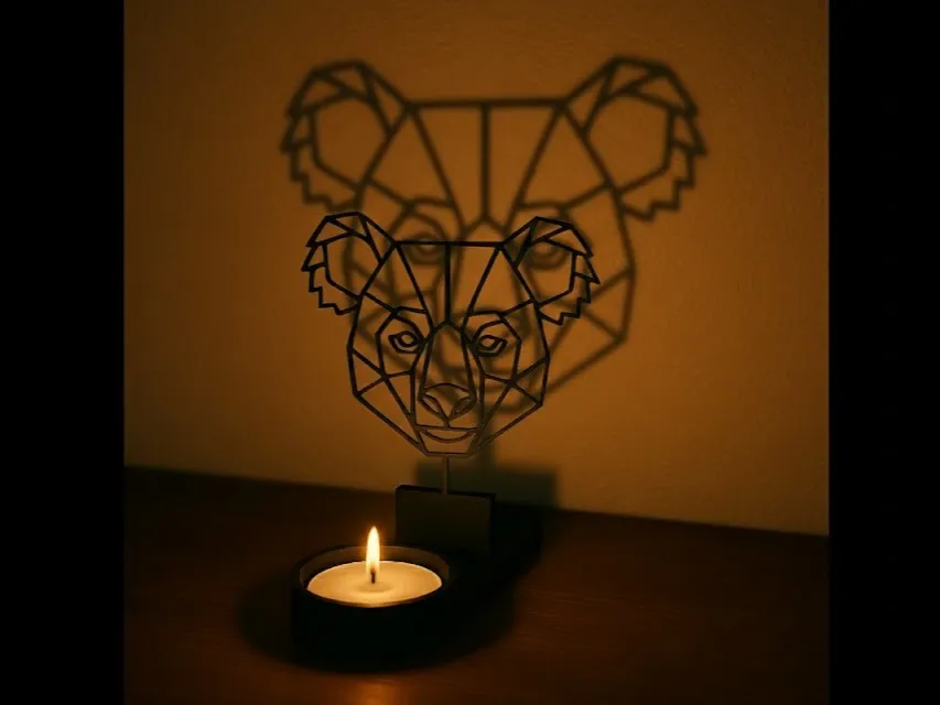 Shadow Art - Koala Head - Free 3D Print Model - MakerWorld