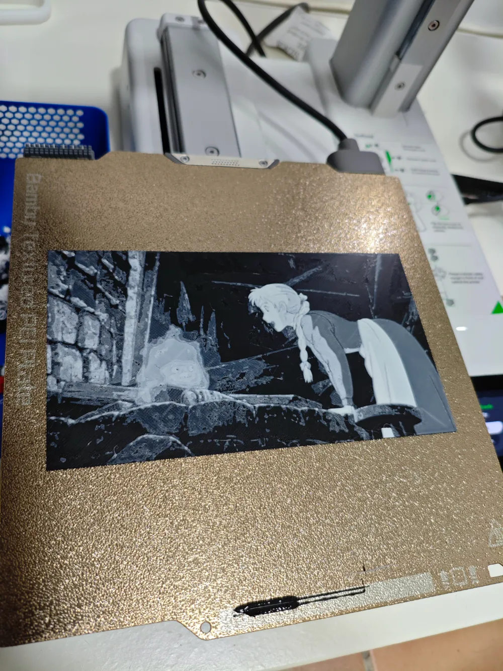 Calcifer scene, Front, 155x86 grayscale by keydream3D - MakerWorld