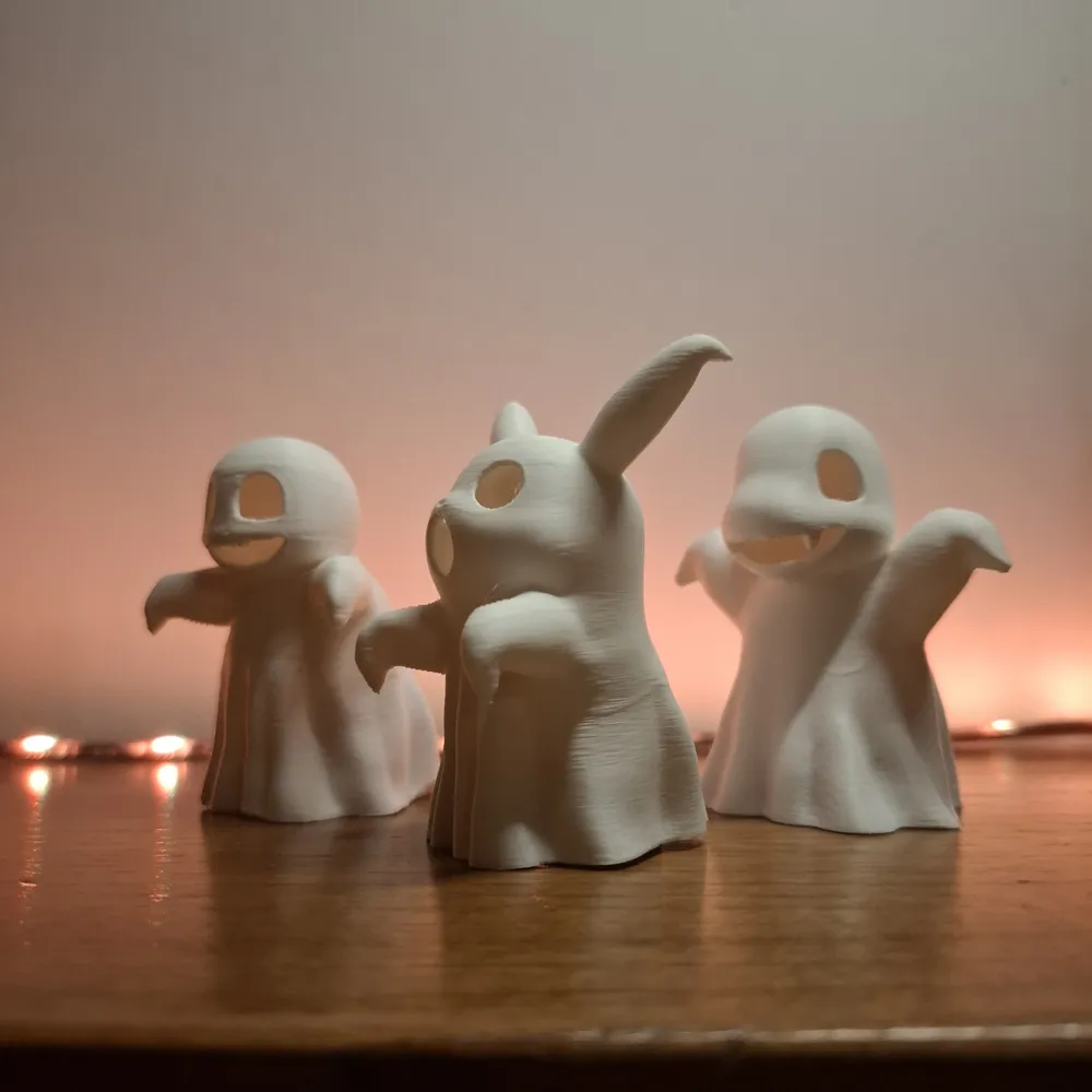 Pokémon ghost Pikachu Charmander Squirtle by Ghigne MakerWorld ...