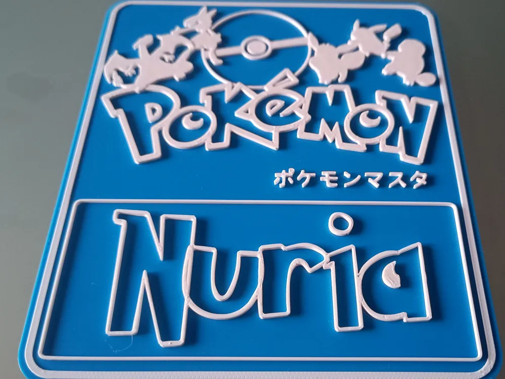 Customizable Pokémon Plaque by Piloto3d MakerWorld: Download Free 3D Models