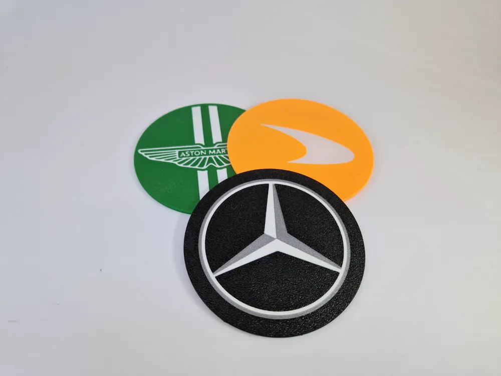F1 teams round logos (coaster) by nyx_nk - MakerWorld