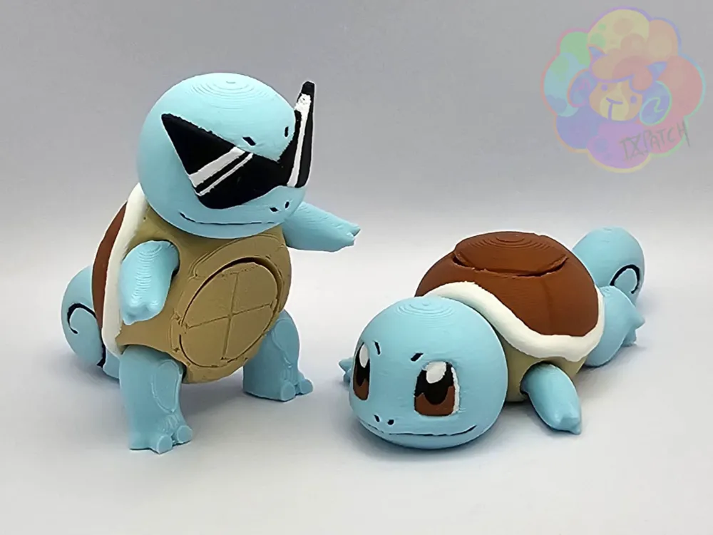 Squirtle - Flexi Articulated Pokémon by IXPatch MakerWorld: Download Free 3D Models