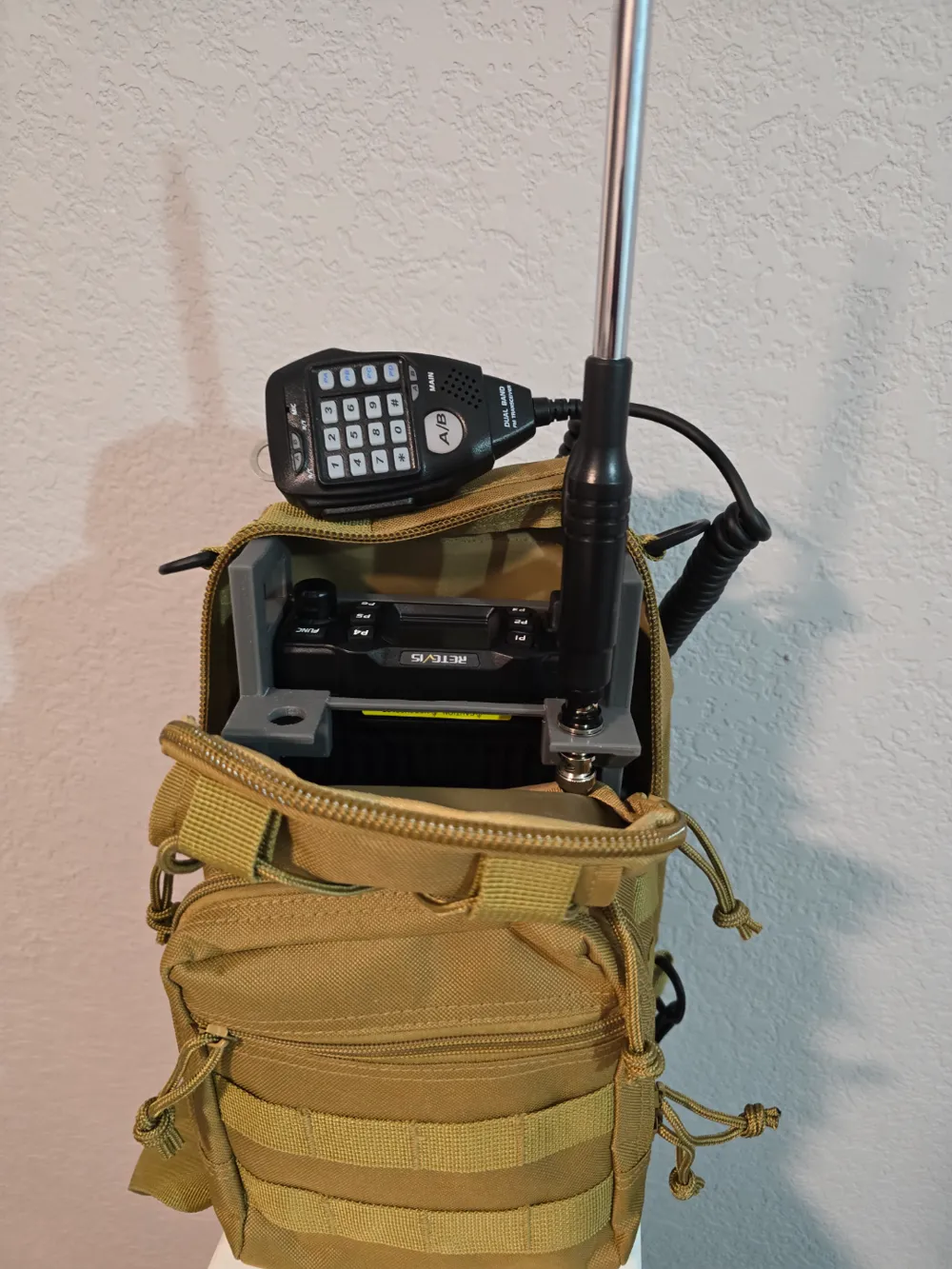 Trilhos Manpack RT-95 e suporte de antena de painel BNC por 4x4_Fam ...