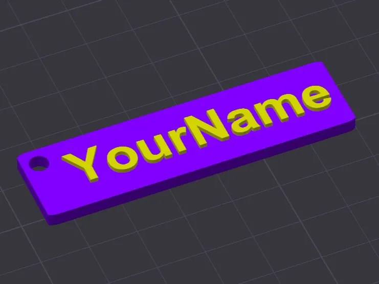 Customizable Name Keychain - v1 plate by pj_hack MakerWorld: Download ...