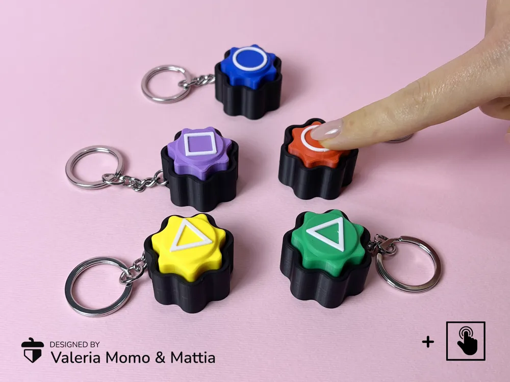 Squid Game Gonggi Catching Toy, Clicker Keychain by Valeria Momo ...