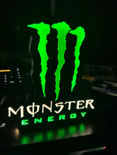 Monster Energy Drink LED BOX - Free 3D Print Model - MakerWorld
