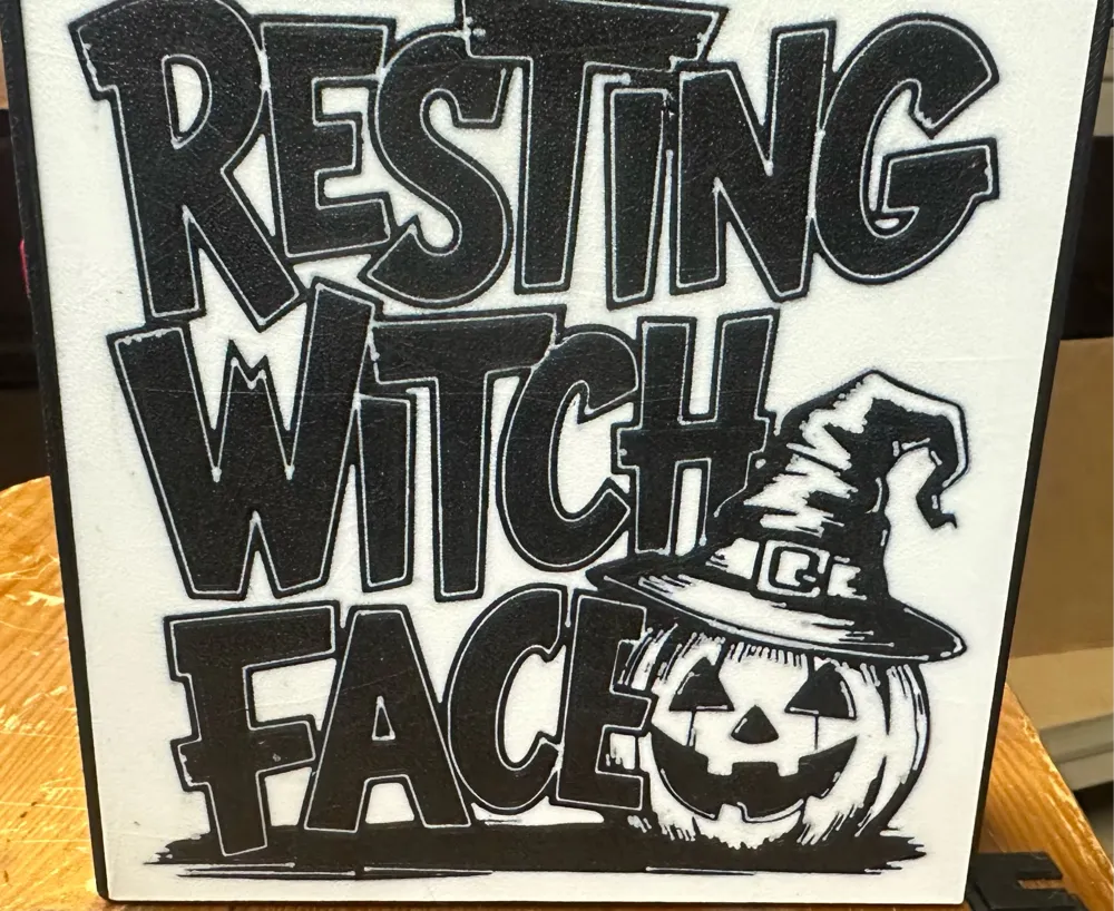 resting witch face halloween lightbox by OTL3DPrints - MakerWorld