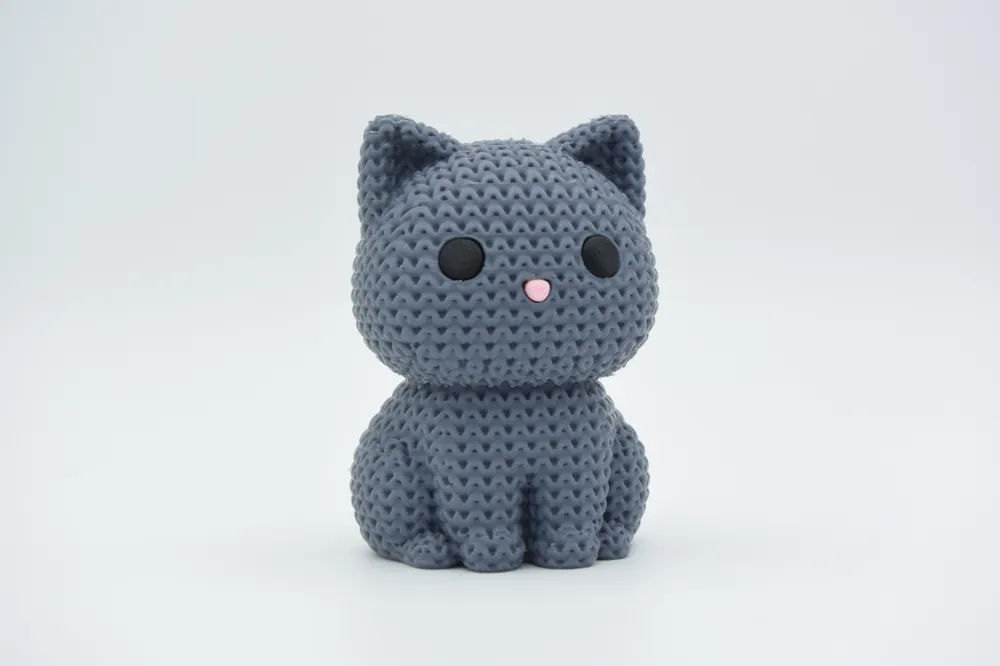 Knitted Cat - Free 3D Print Model - MakerWorld