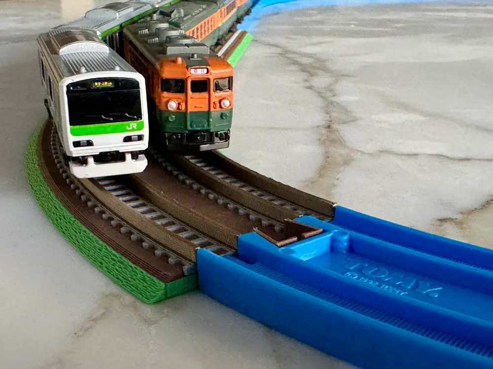 Realistic parametric train track rail and trackbed - Free 3D Print ...