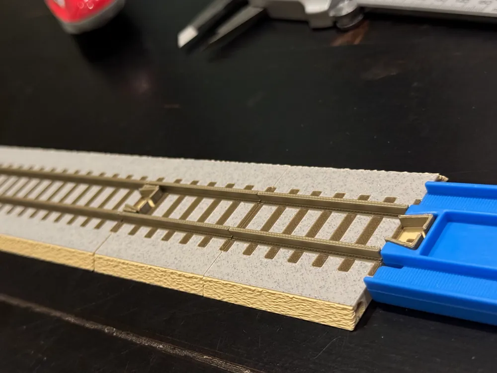 Realistic parametric train track rail and trackbed - Free 3D Print ...
