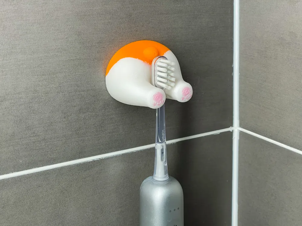 Corgi Dog Toothbrush Hook - Free 3D Print Model - MakerWorld