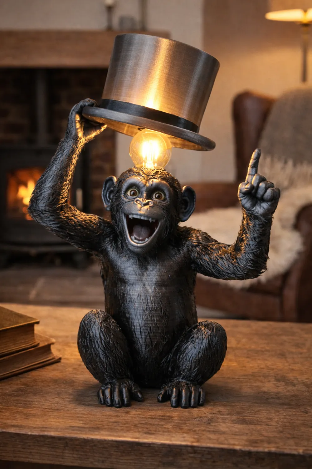 Monkey Eureka Design Lamp - Free 3D Print Model - MakerWorld