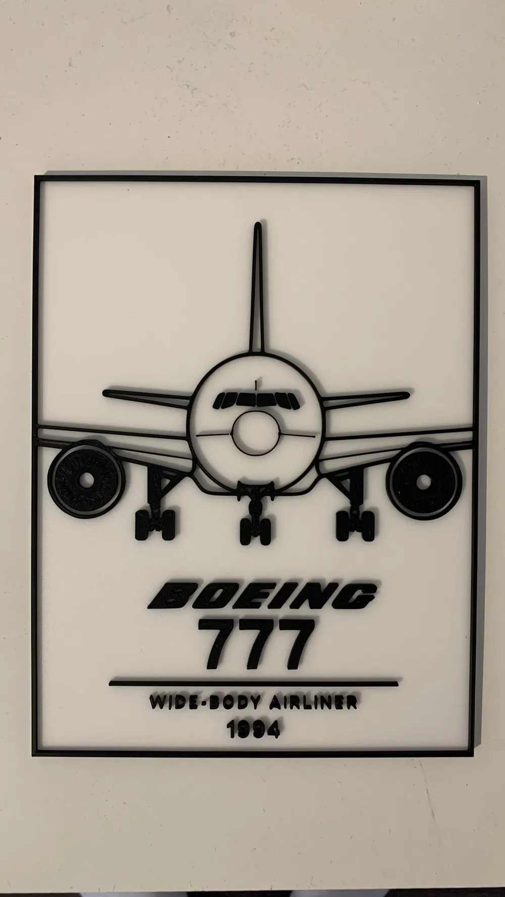Boeing 777 poster - Free 3D Print Model - MakerWorld