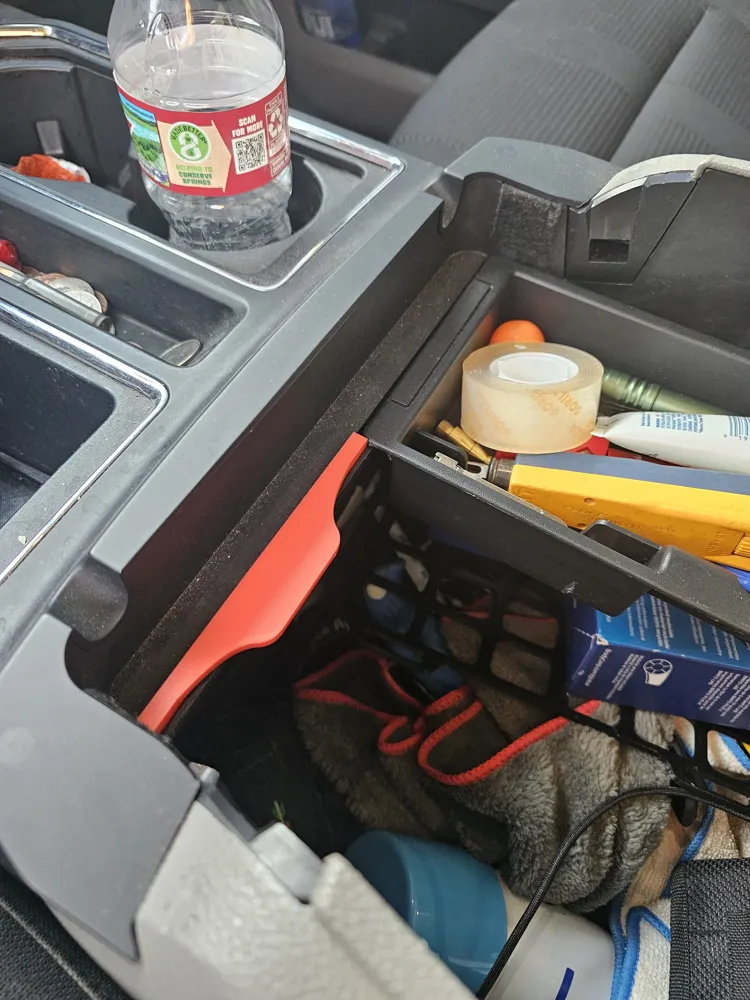 F150 Center Console Tray Stop v2 (2015+) - Free 3D Print Model - MakerWorld