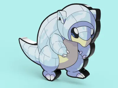 Alolan Sandshrew Lightbox by Sitsero - MakerWorld