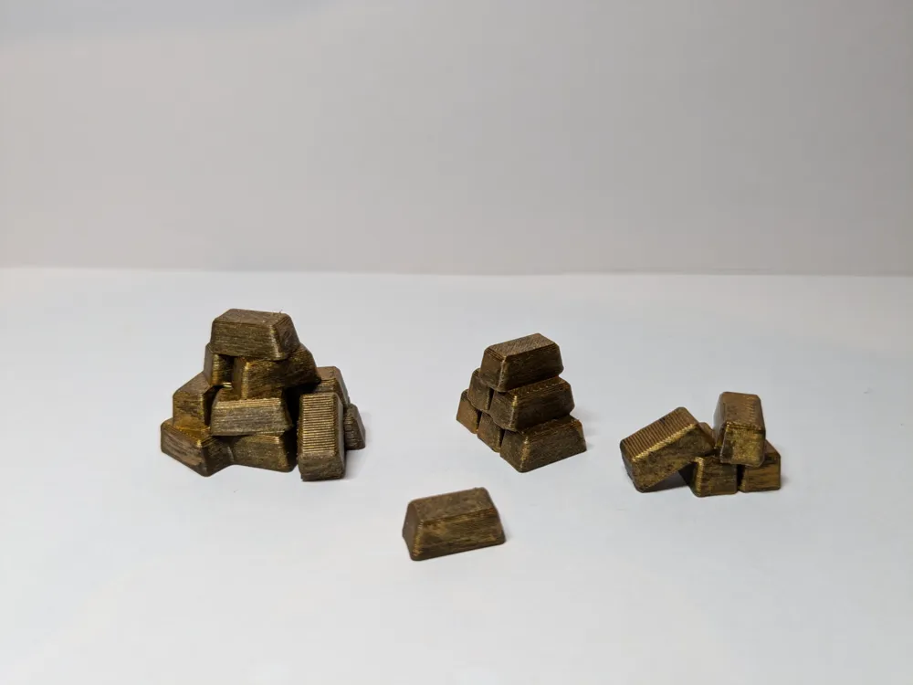 Gold bar piles - dnd scatter scenery by Together 3D - MakerWorld