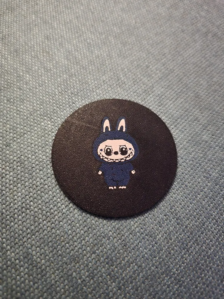 Labubu and the Monster Blue Cute Coaster Art by FrankieMakerWorld ...