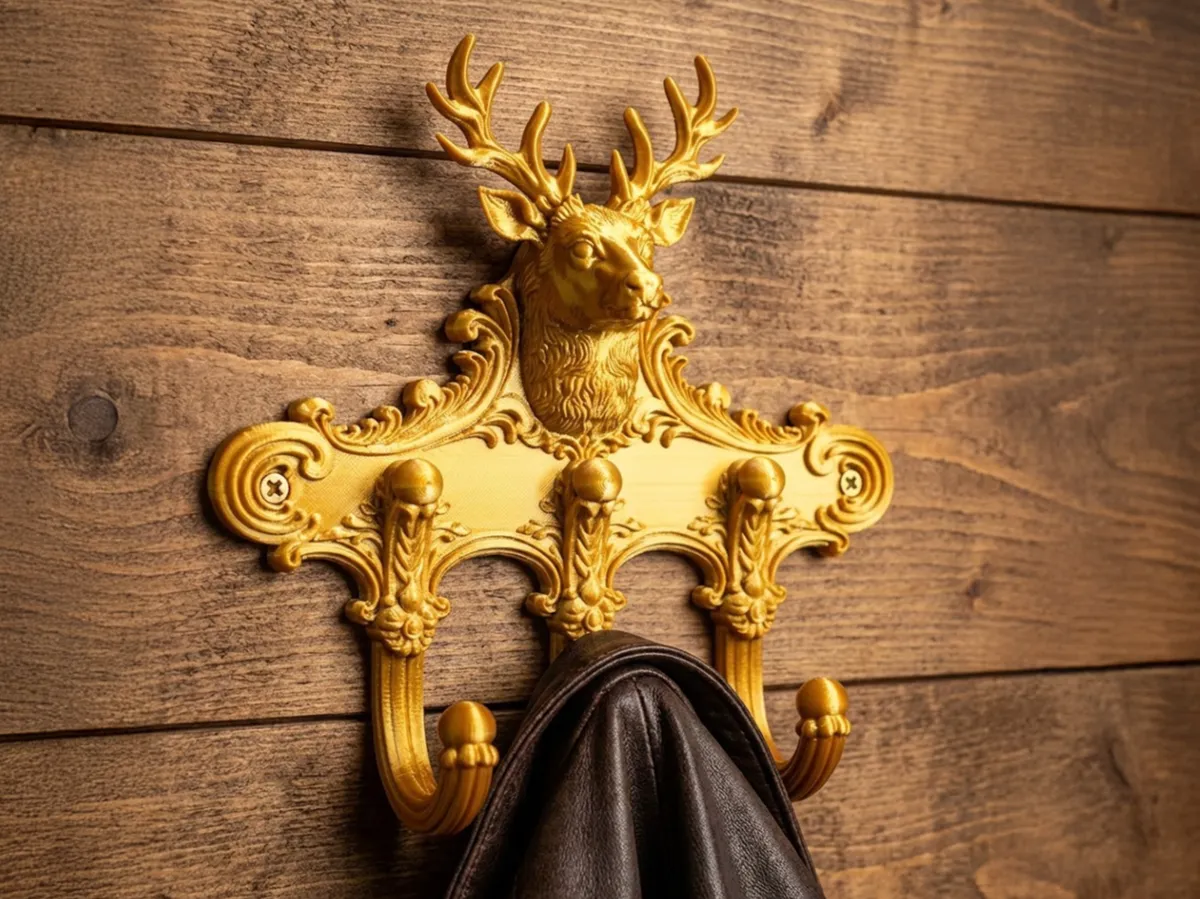 Decorative Ornament Deer Wall Hook - Free 3D Print Model - MakerWorld