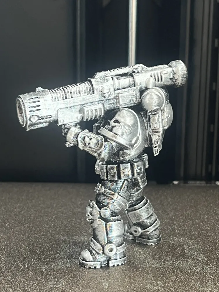 Space Marine Bazooka Man - Free 3D Print Model - MakerWorld