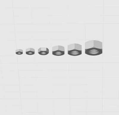 NUTS (M2, 2.5, 3, 4, 5, 6) by Leo.w8 MakerWorld: Download Free 3D Models