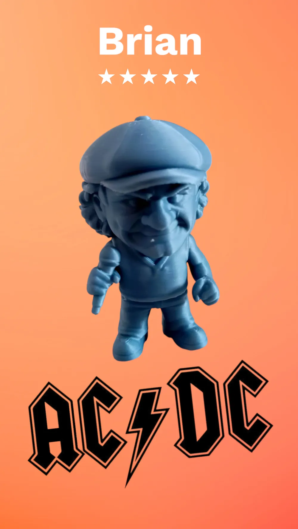 ACDC Brian Johnson by Austi-3D MakerWorld: Download Free 3D Models