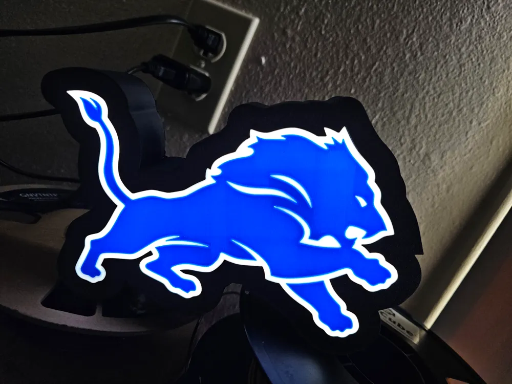 Detroit Lions Light Box by Rust3designs - MakerWorld
