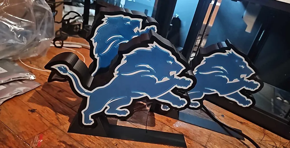 Detroit Lions Light Box by Rust3designs - MakerWorld