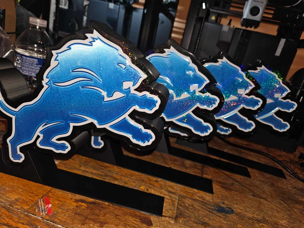 Detroit Lions Light Box by Rust3designs - MakerWorld