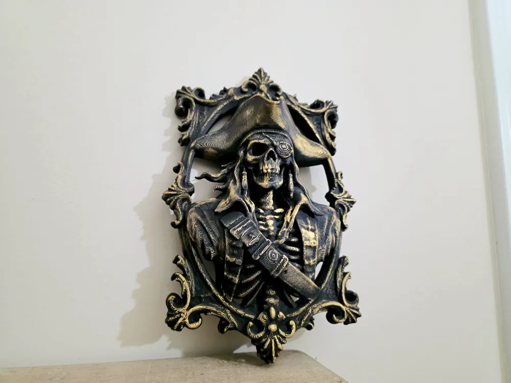 Pirate Captain - Wall Display - Free 3D Print Model - MakerWorld