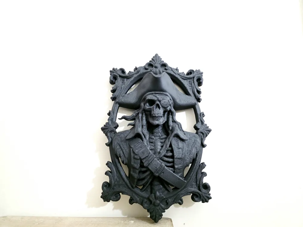Pirate Captain - Wall Display - Free 3D Print Model - MakerWorld